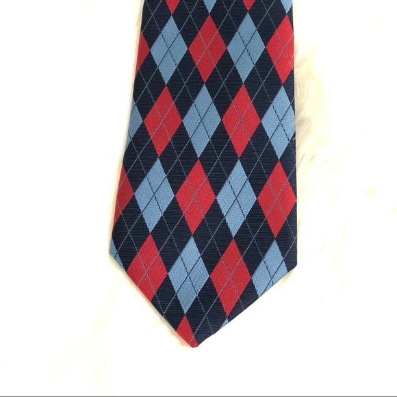Izod | Accessories | Izod Mens Tie Diamond Blue And Red Design | Poshmark